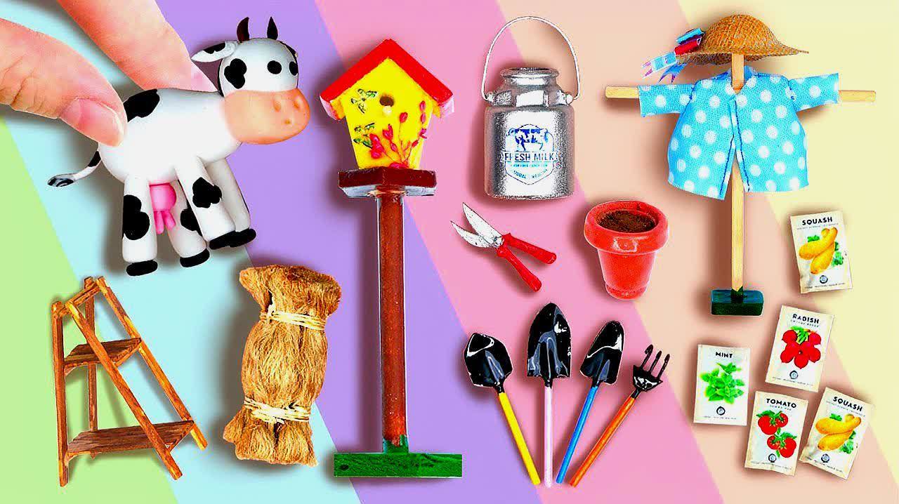 给芭比娃娃做迷你小物品,好玩又有趣,手工DIY制作