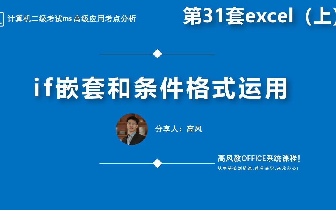 成都电脑培训班哪里有: if嵌套和条件格式运用(上)?