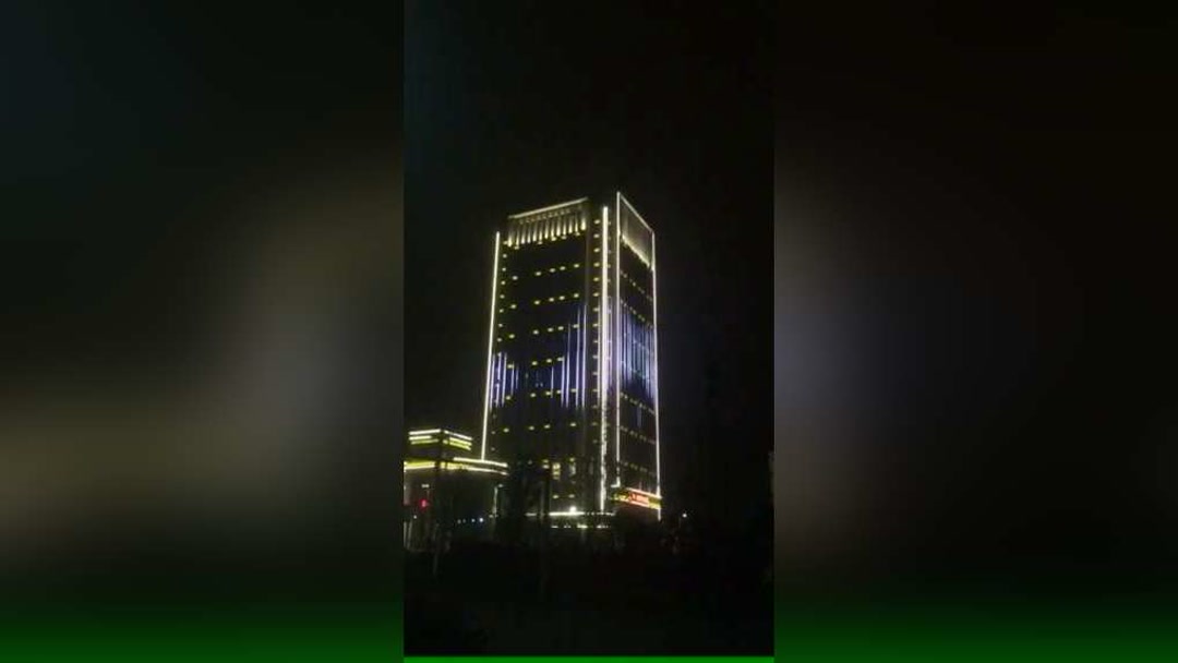 广东佛山市夜景亮化设计效果LED线条灯效果楼体亮化工程效果