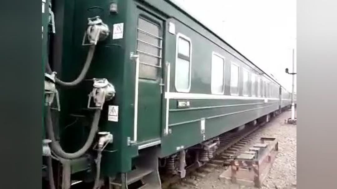 来自蒙古国的国际列车K24次到达终点北京站