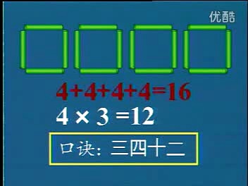 小学数学动画视频精选【四的乘法口诀】