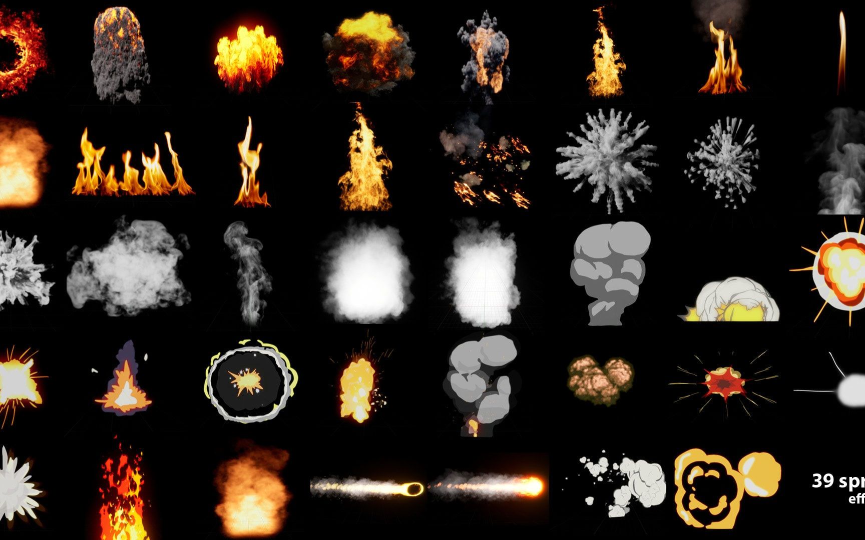 【UE虚幻资源】-逼真和风格化:VFX烟雾和爆炸