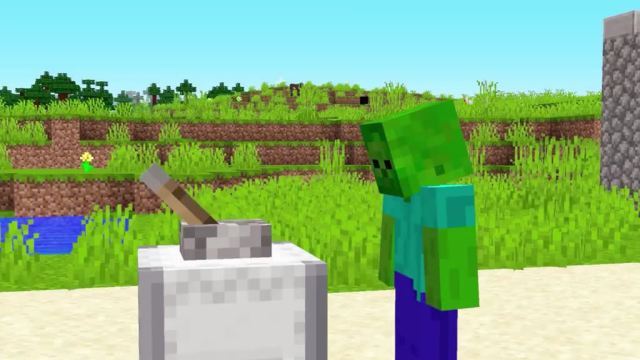 我的世界MC动画:村民与僵尸的战舰对决!