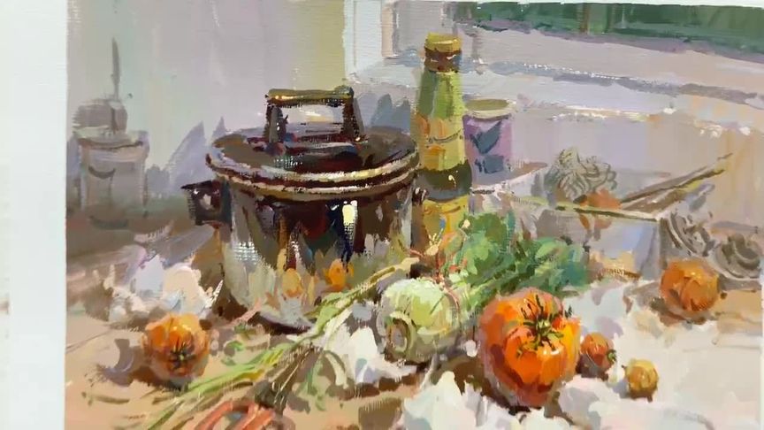 色彩静物—厨房一角#色彩静物 #美术艺考 #美术生 #水粉静物