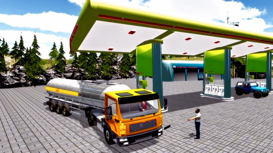 【永哥玩游戏】油罐车汽车城市驾驶运输模拟器 货车运输汽油