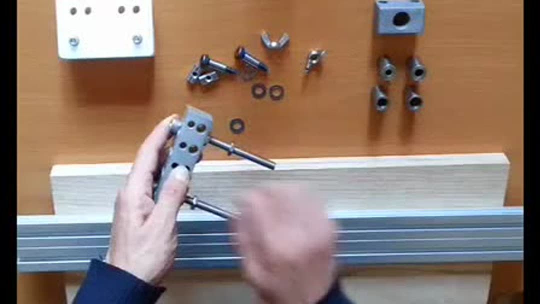 三合一定位器 圆木榫打孔定位器(简易版)安装 创新木工