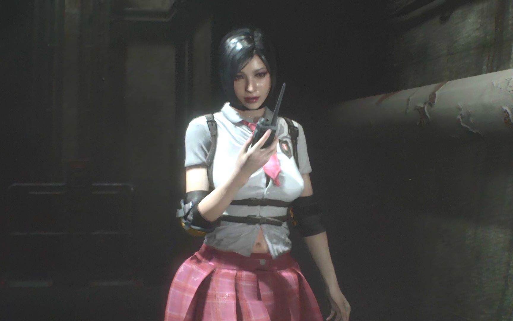 【生化危机2】MOD 艾达穿着新校服追捕女博士_生化危机2