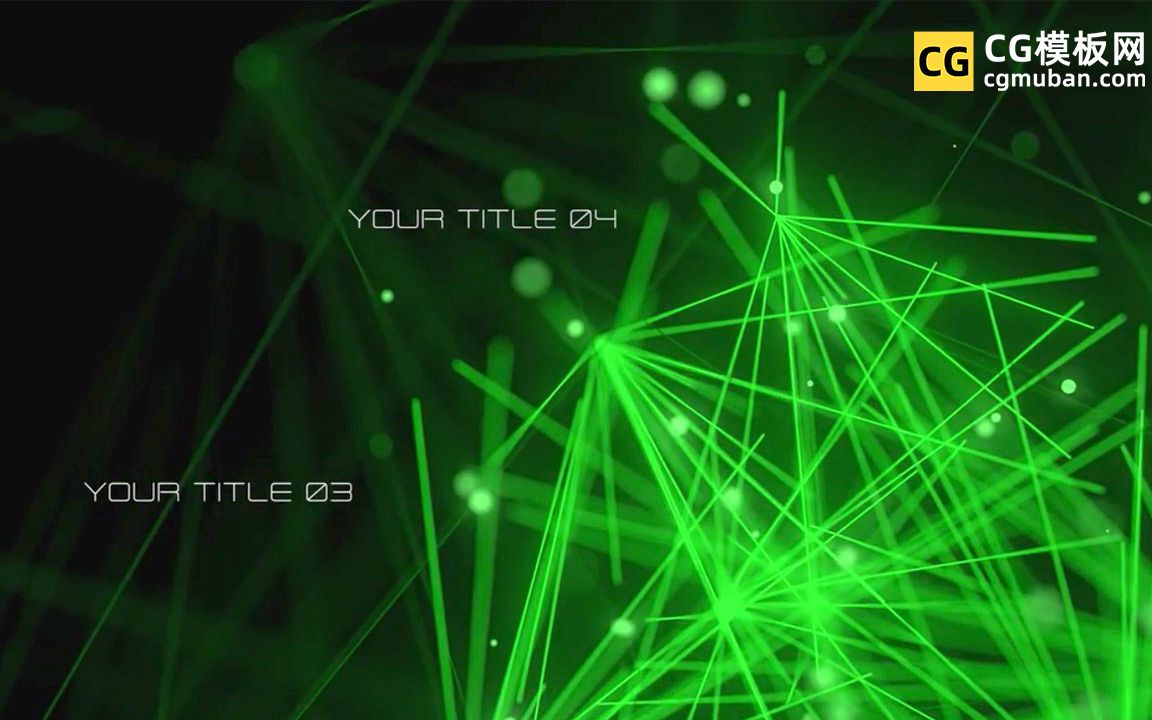 PR模板: 线条背景Plexus高科技预告片文字动画 Premiere网络安全技术...