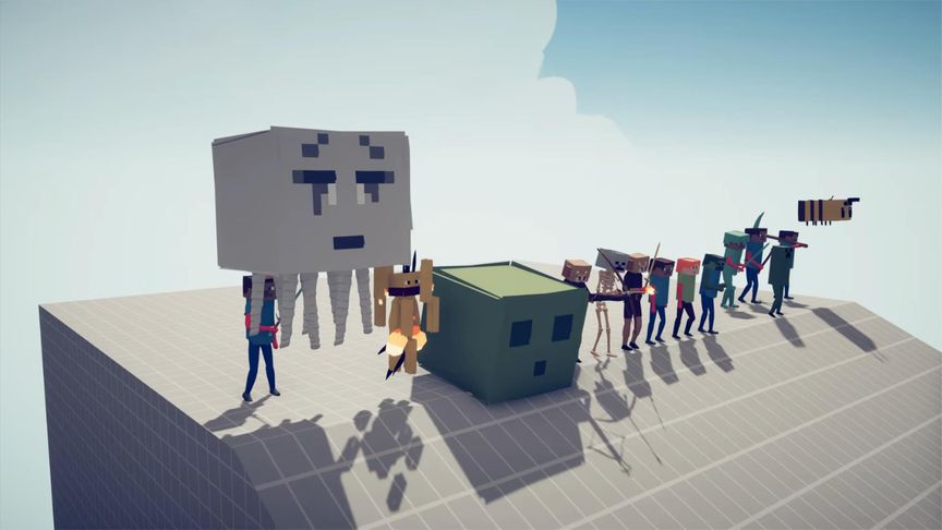 全面战争模拟器:我的世界MC团队对战BOSS团队!