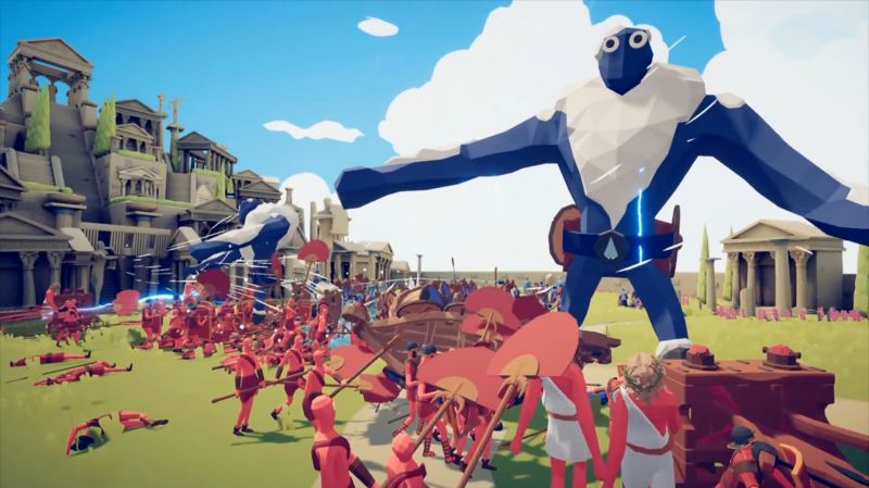 全面战争模拟器:冰雪巨人横扫战场,20个风扇兵的风力就是挠痒痒