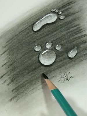 教你最简单水滴画