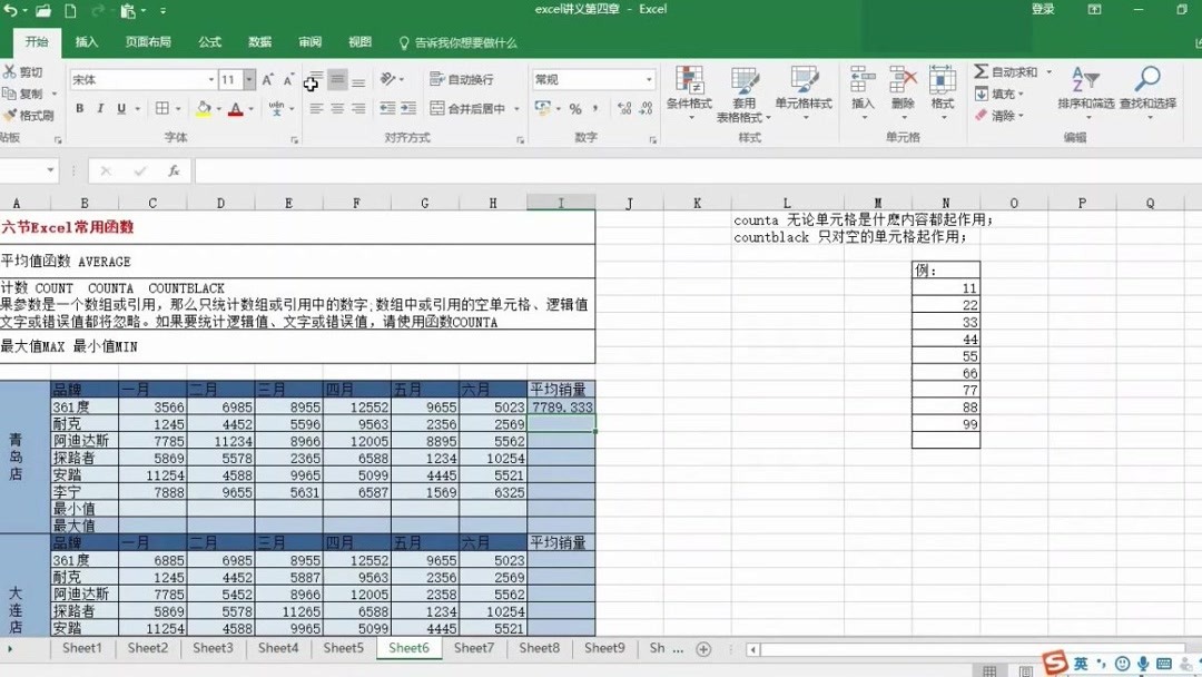 Excel100个常用技巧:4-6 Excel常用函数