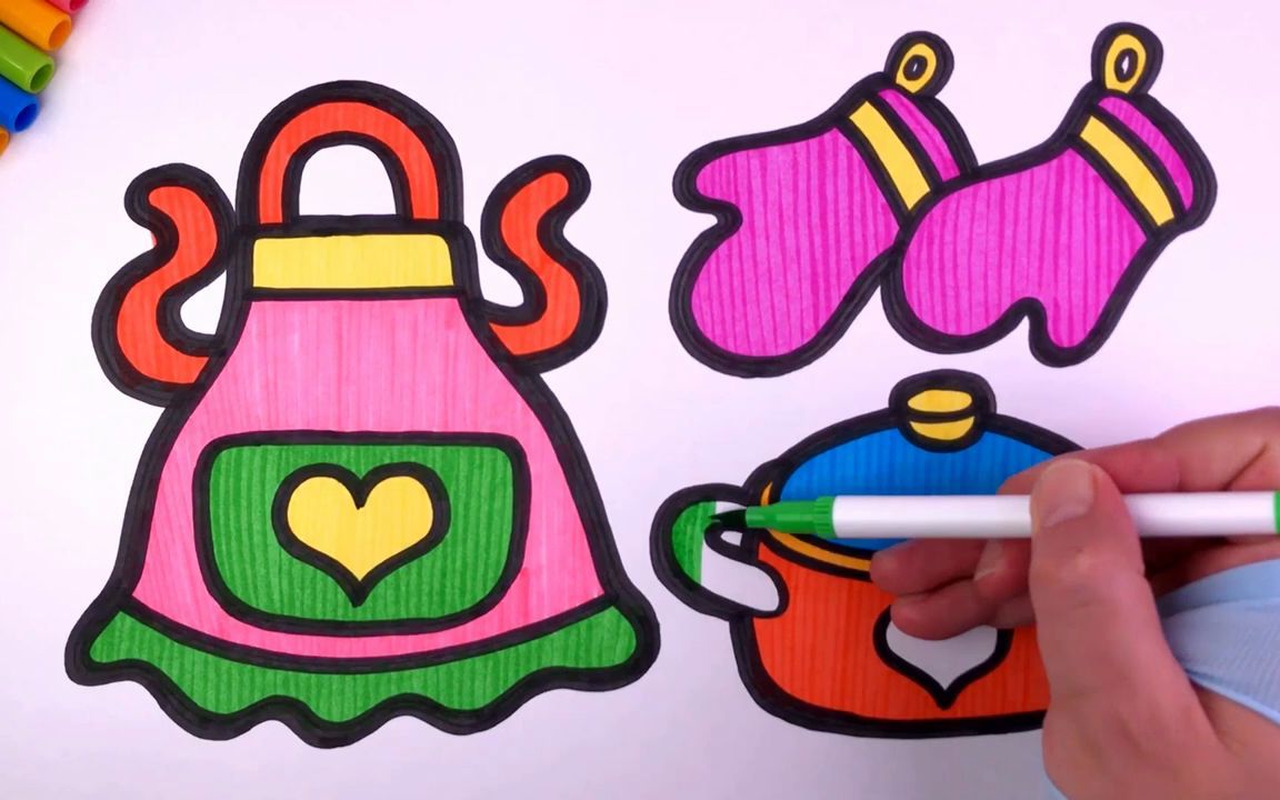 儿童简笔画教孩子画厨具