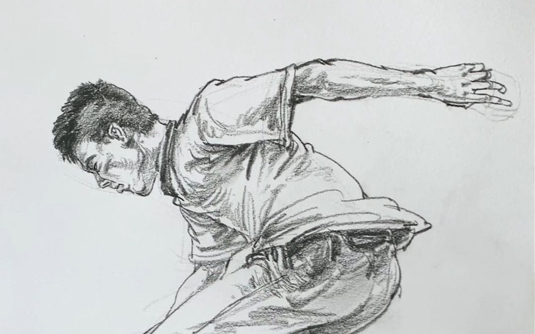 速写运动的动态,夸张来画会更生动!