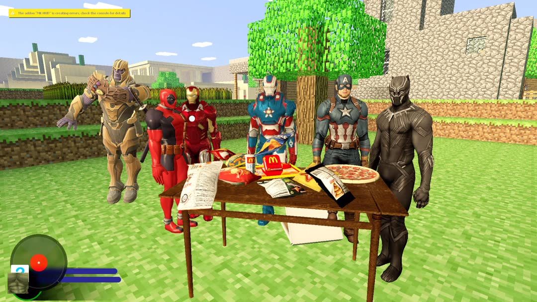 我的世界 复仇者联盟在吃零食,不打灭霸了?