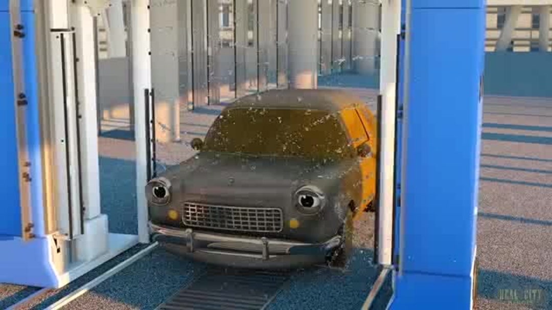 「动画」汽车中的汽车医生救护车