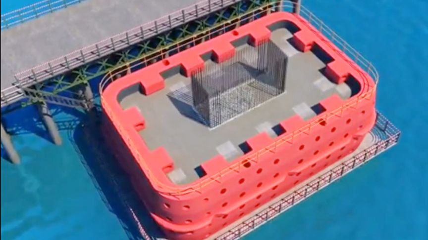 3D精品动画:BIM模拟桥梁墩身施工过程