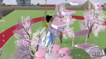 樱花校园模拟器:大神做出空中别墅,回家要先通过粉色跑酷
