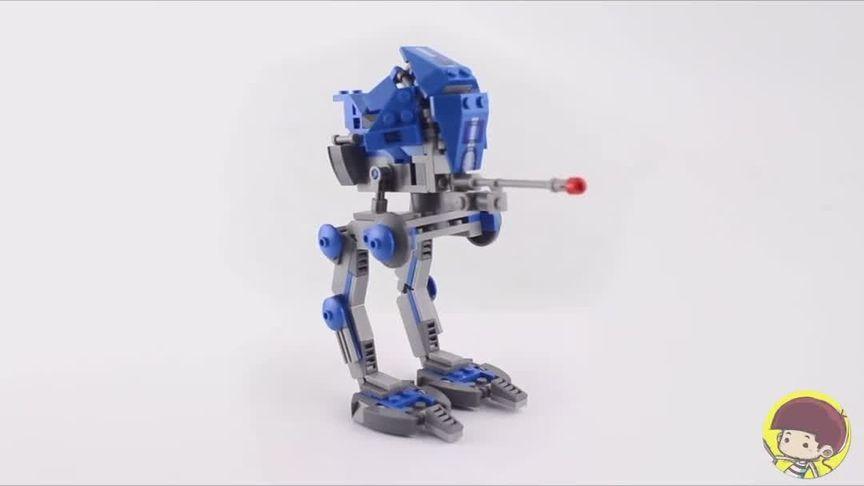 乐高积木魔拼 星球大战经典陆战步行机AT-RT sy积木