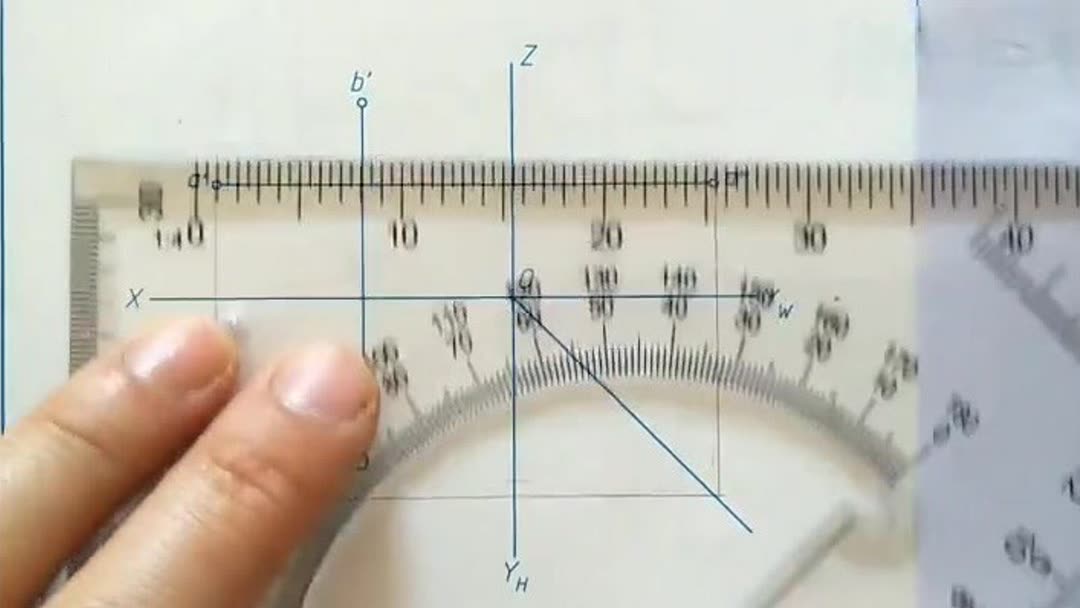 零基础学建筑工程工程制图:2-4-补画点的第三面投影