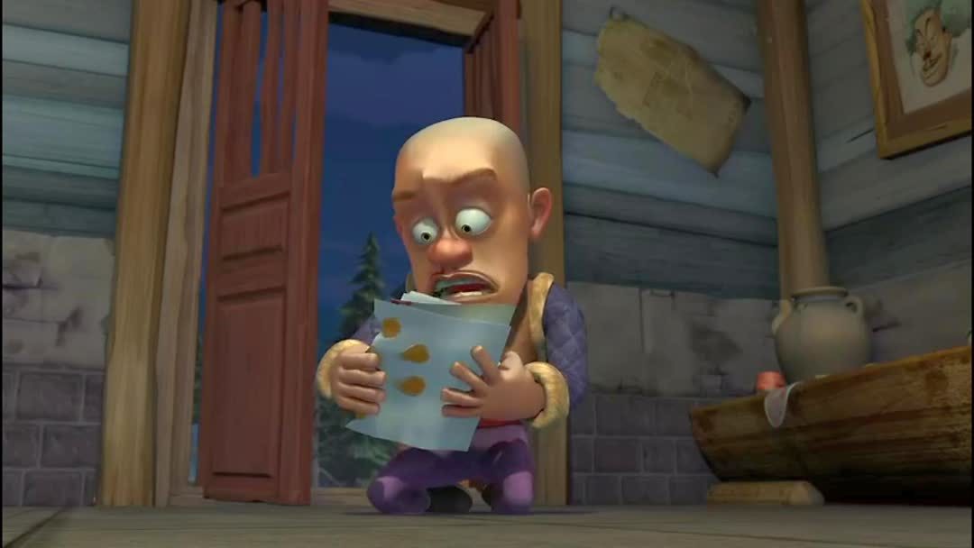 熊出没:光头强的画被熊大毁了,画室要光头强赔偿,熊二很伤心