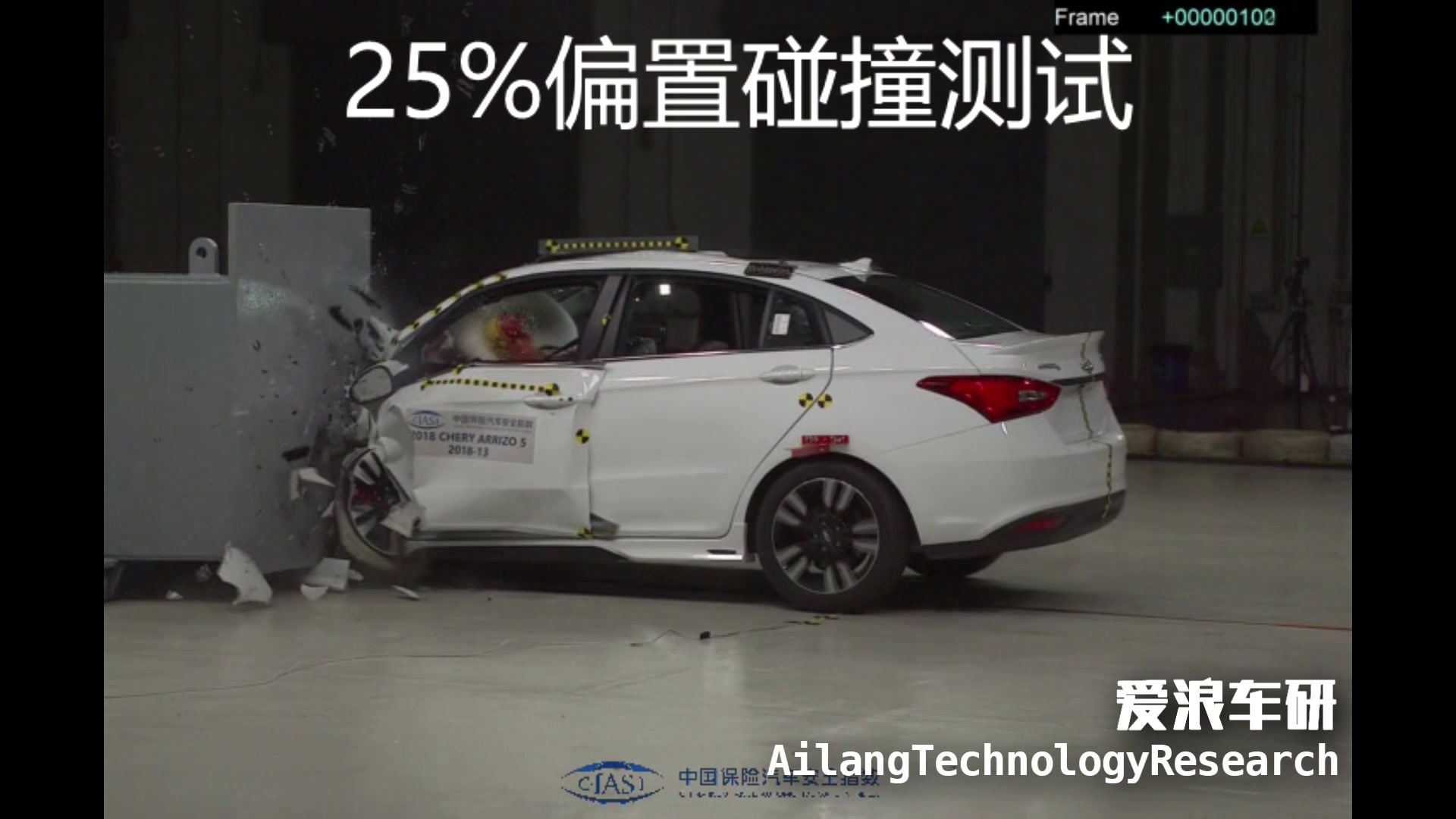 中国保险汽车安全指数 奇瑞艾瑞泽5 2018款 测试成绩