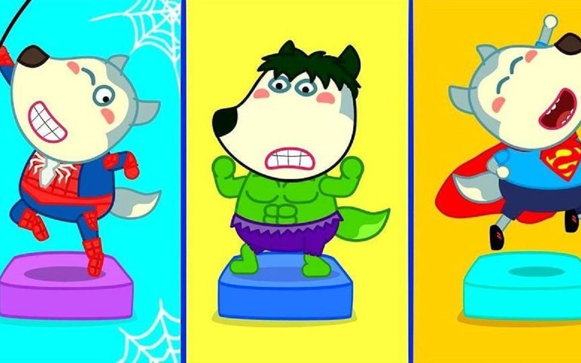 小猪儿童动画:神奇的门 沃夫居然可以随意变身超级英雄 他能赢得狼...