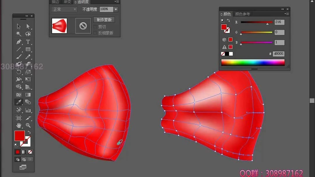 AI蝴蝶结 AI圣诞吊牌 AI绳子绘制 投影 AI厚度表现 AI网格工具