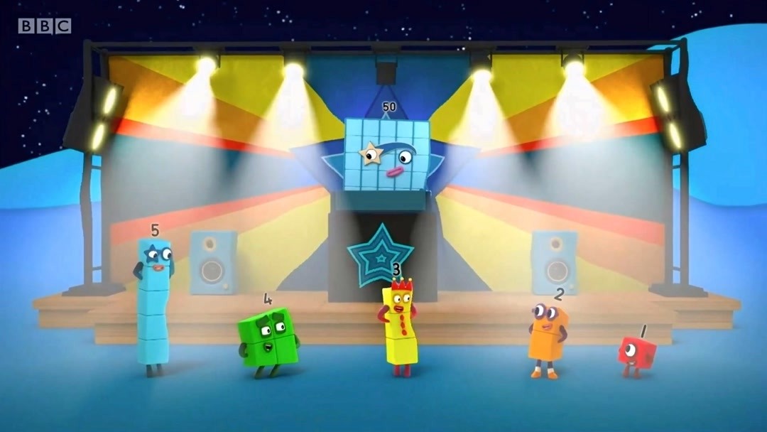 数字积木 搞笑动画:数字50突然出现 大家好激动 偶像呀!