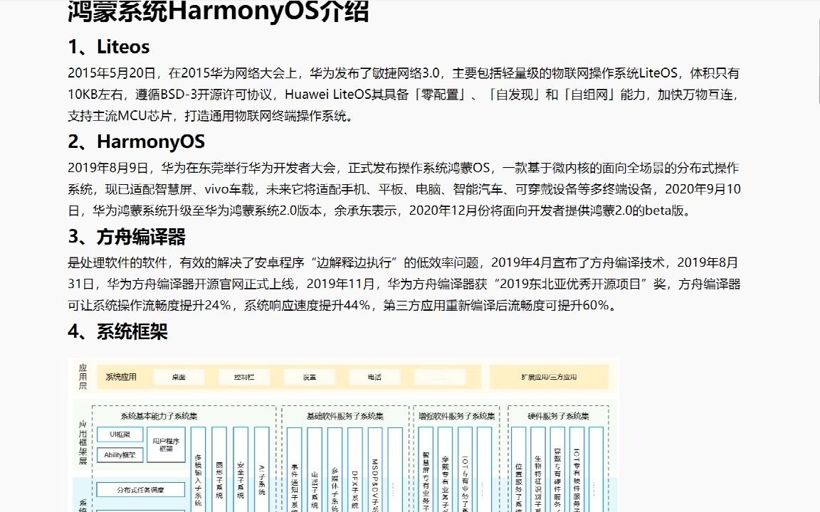 鸿蒙系统HarmonyOS介绍