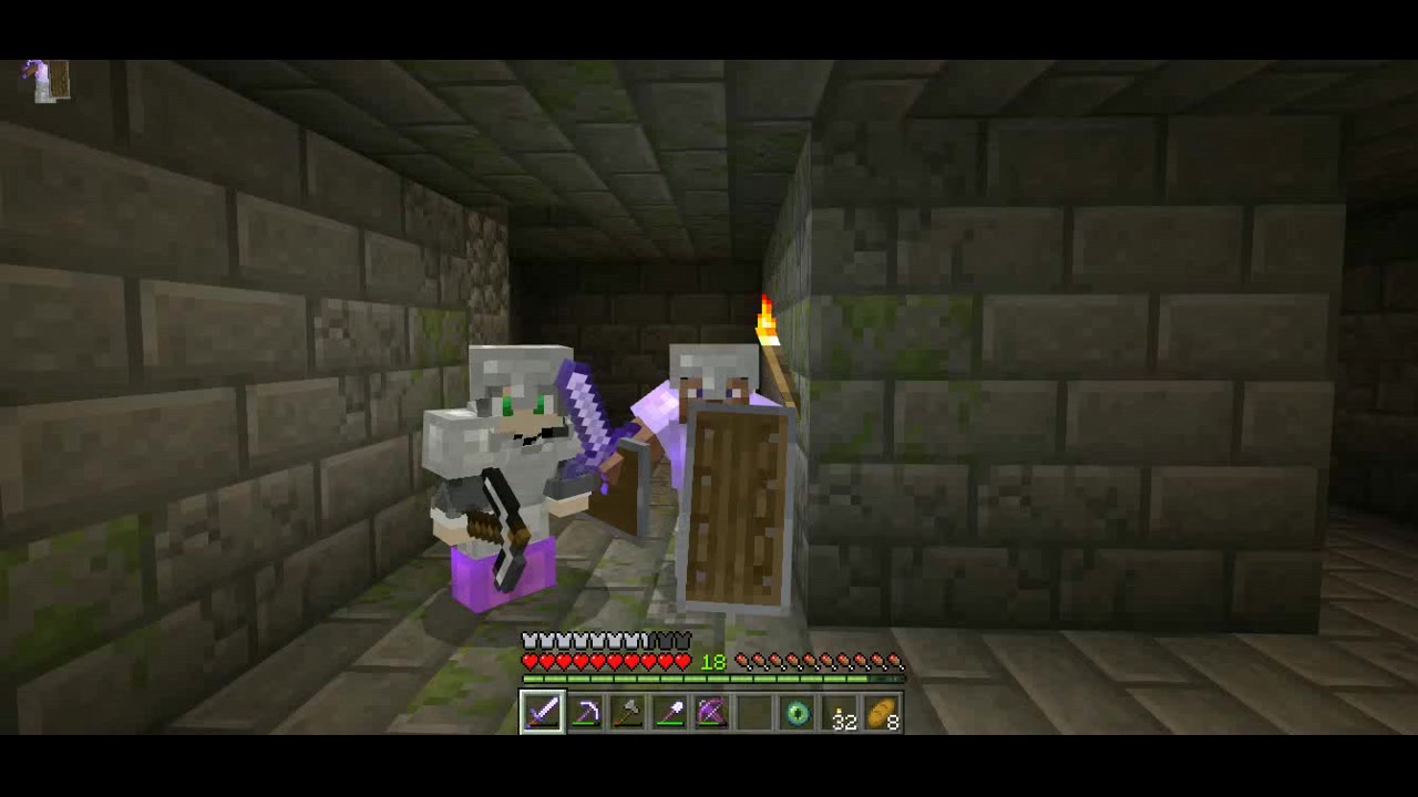 夏沫和沐凌的我的世界基岩版联机生存 第五期 寻找末地传送门