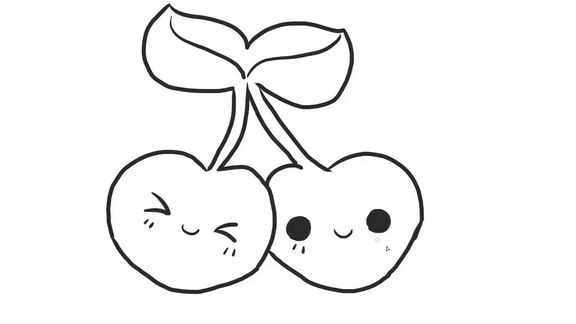 可爱卡通樱桃幼儿亲子简笔画 宝宝轻松学画画