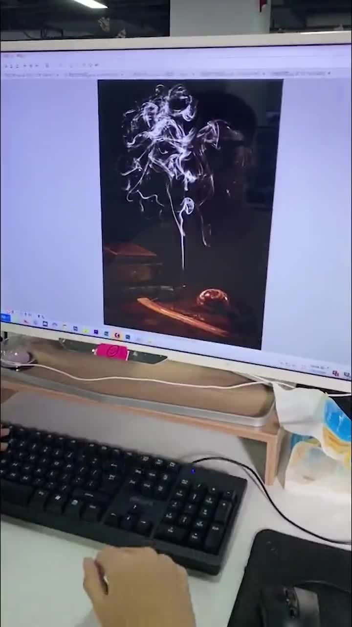 #ps 抠个简单的烟雾也能睡着,现在的实习生是真不好带 #设计 #p图 #ps...