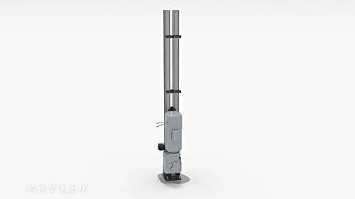 一个垂直升降机的机械构造,见识巧妙的设计结构,动画很清晰!