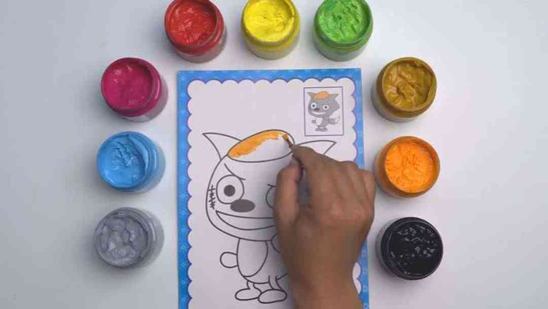 简笔画小动物灰太狼涂色