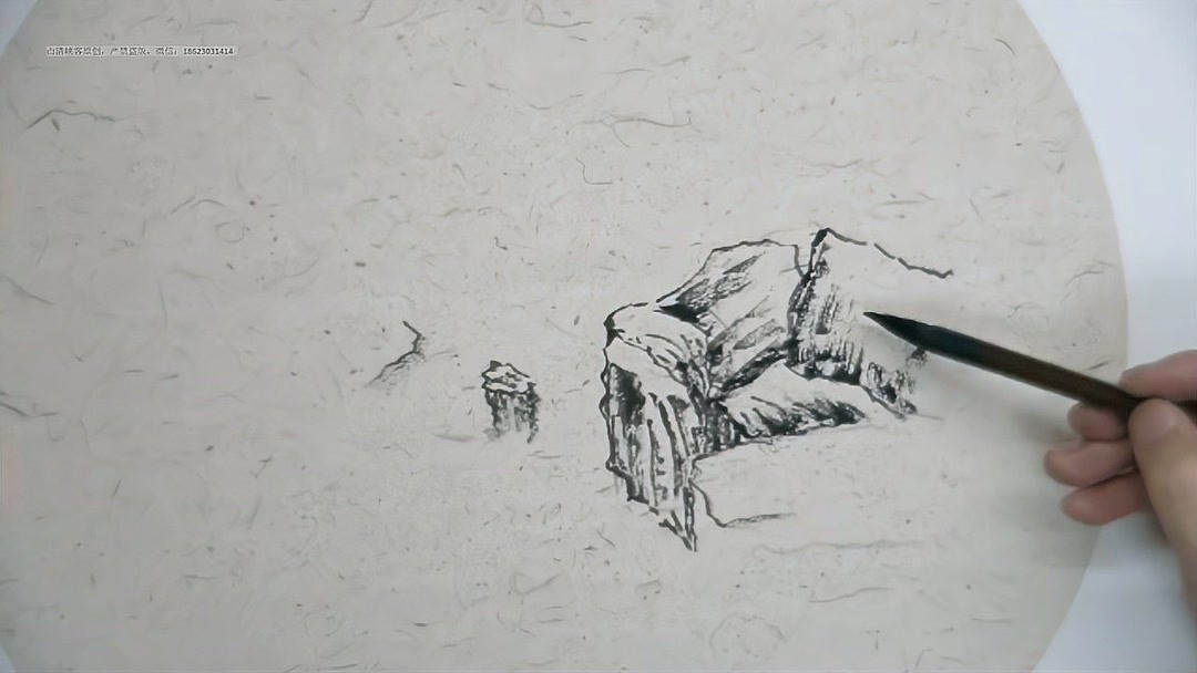 国画山石~切莫一味追求笔意,而丢掉大自然山石结构
