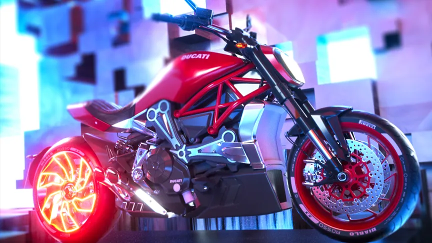 C4D摩托车海报建模与渲染巧匠课堂系统教程