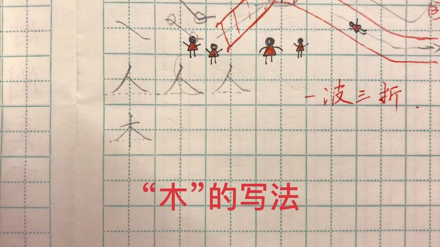 “木”的写法,小短横左低右高,垂露竖要挺拔,撇捺须舒展。