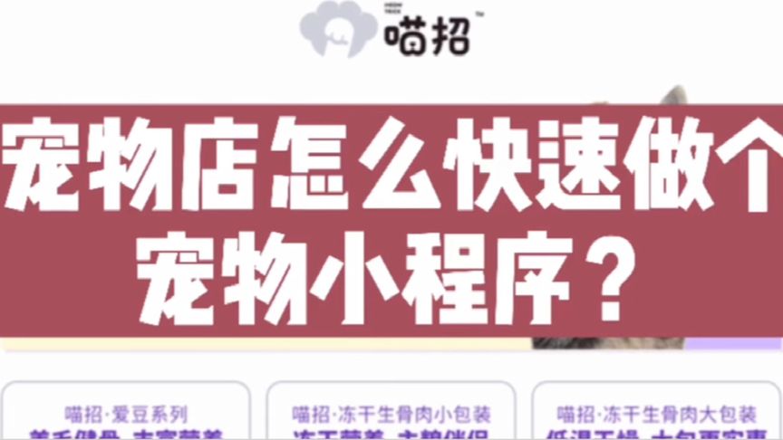 宠物店怎么快速做个宠物小程序?宠物小程序多少钱#宠物小程序