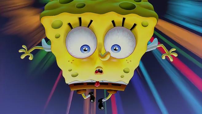 海绵宝宝:海绵宝宝变成3d了?跟痞老板合作制造时光机!