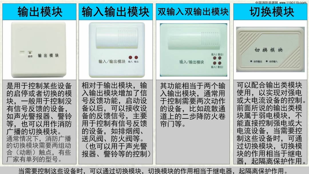 火灾自动报警系统 输出模块-输入输出模块-切换模块