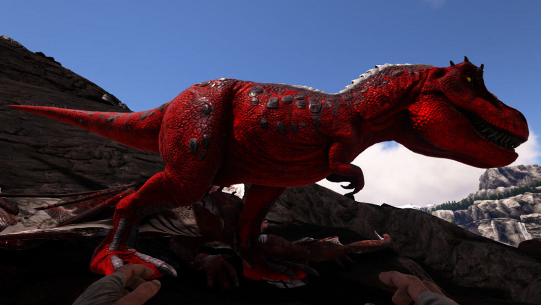 方舟生存进化恐惧 48 暗墨大战火焰霸王龙我一定要抓到他