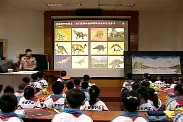 ...人美版小学美术三年级下册《1.恐龙世界》吉林省-王老师优质课公开...