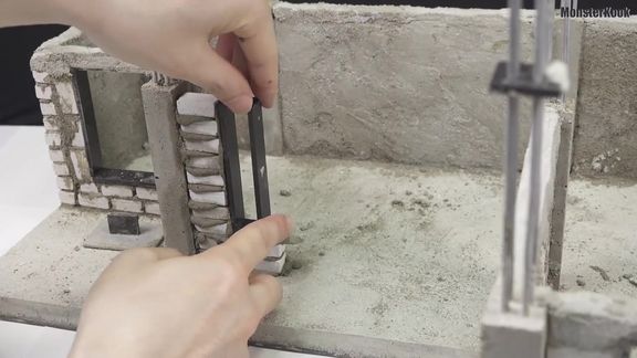 如何做一个漂亮的房子(模型),木地板和制作门。