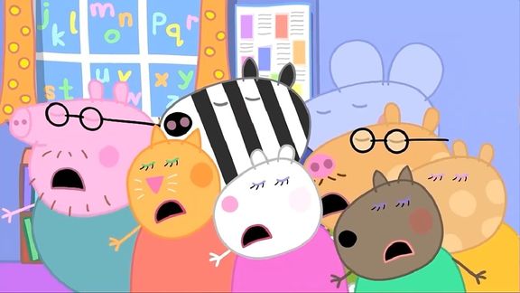 小猪佩奇:感冒真吓人,来接孩子的爸妈都被传染了,千万不能感冒