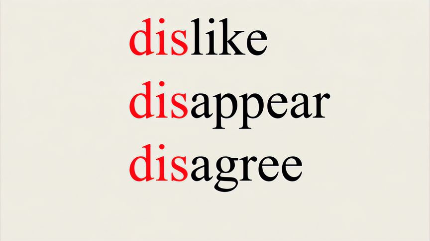 轻松学英语、每天仨单词【dis-】否定+例句