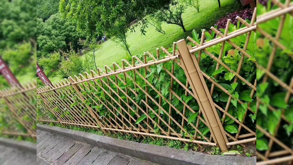 绿化带竹节围栏,花池竹节栏杆,不锈钢仿竹围栏多少钱一米