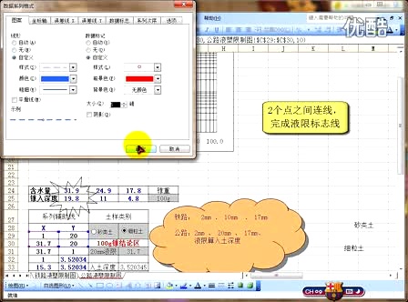液塑限双对数坐标作图过程