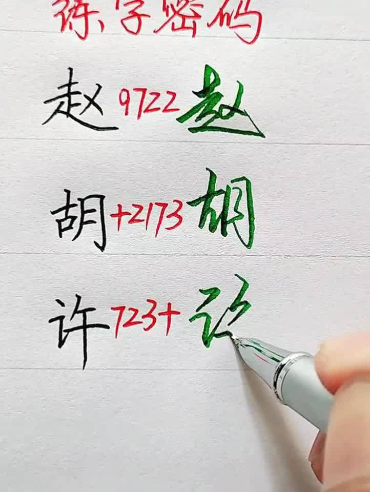 数字写行书我要上热门