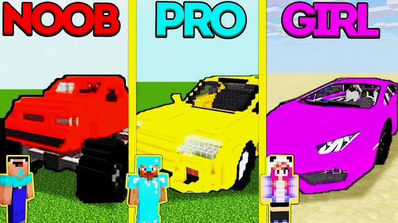 我的世界战斗:制作汽车挑战